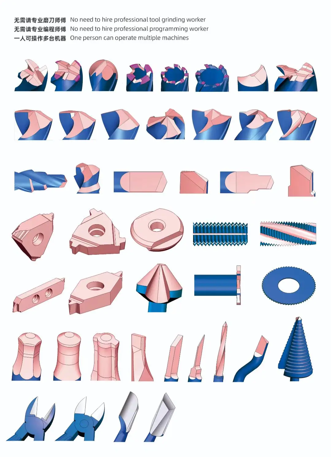 CTG-X7 5 AXIS CNC Tool Grinding Machine - Easy Operation