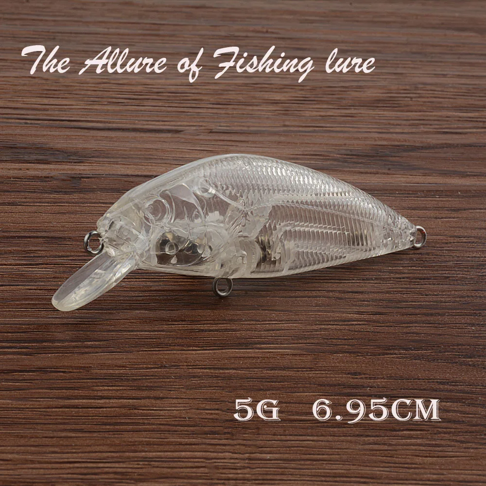 70mm 5g Unpainted Floating Crankbait Big Eyes Blank Long Bill Fishing ...