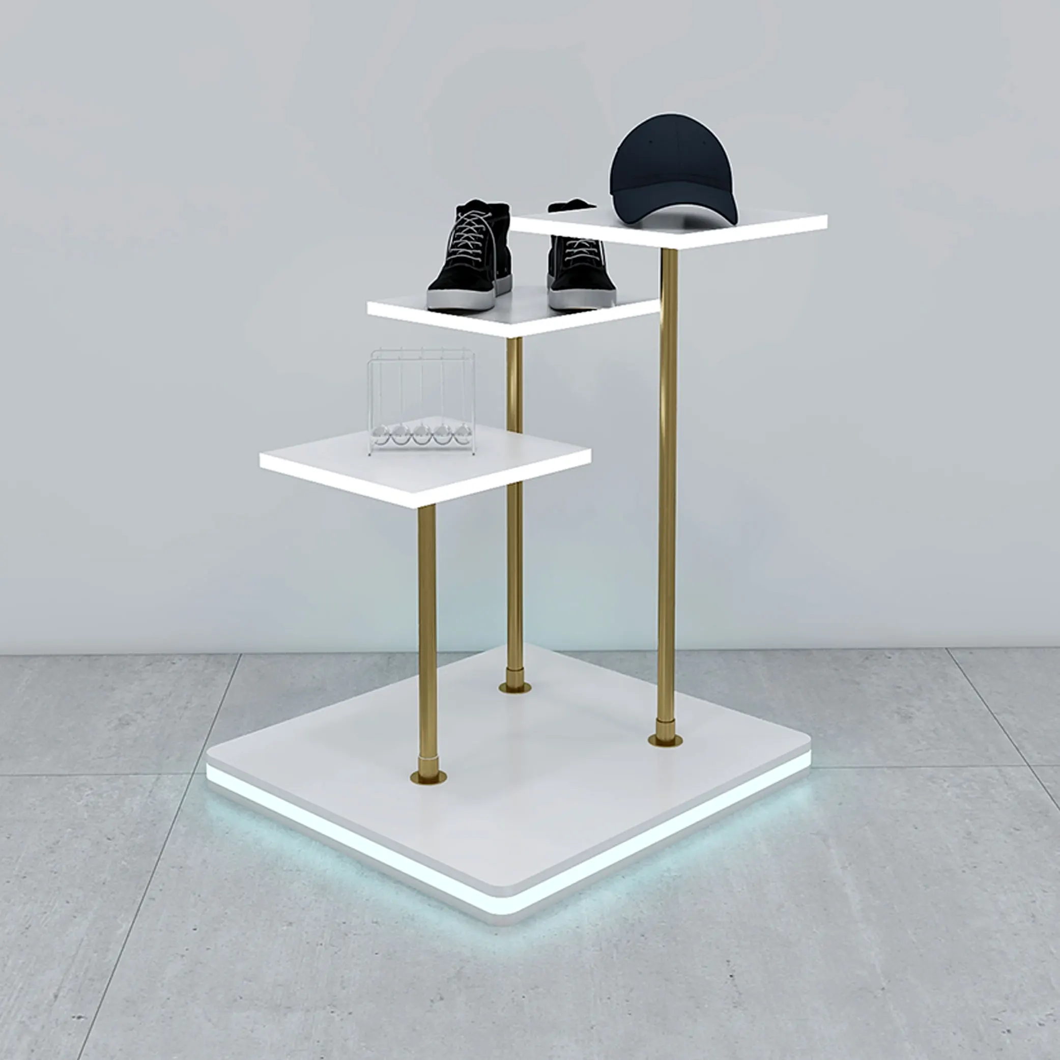 White LED Display Stand - Elevate Your Store's Appeal