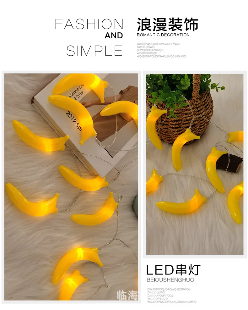 Festival Decoration Battery Powered Fairy Party Led Fruit Shape Banana ...