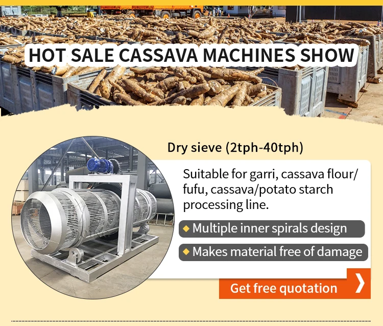 Cassavafufuyamyucakokonte Flour Mill Machine De Production De Farine De Manioc Cassava