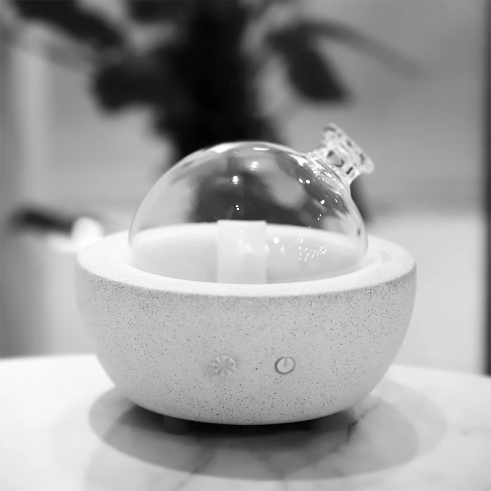 2023 Aromatherapy Oil Diffuser Concrete Luxury Crystal Humidifier ...