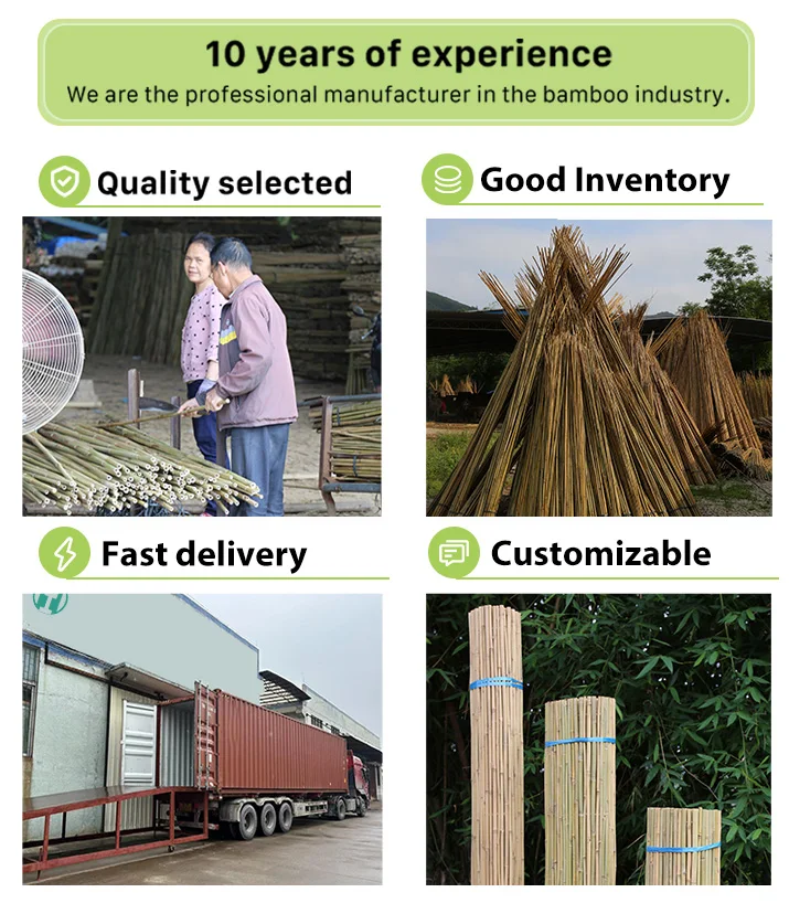 Hyh Wood Product Processing Line Natural Bamboo Pole For Sale - Buy ...