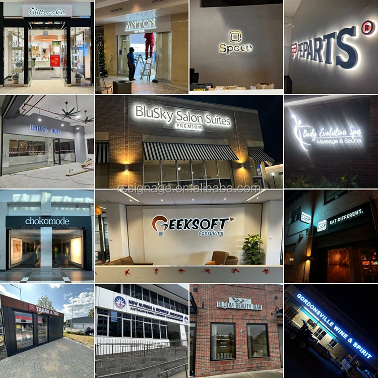 Custom Wall Logo Luxury Business Signs 3D Signage Letters Led Metal ...