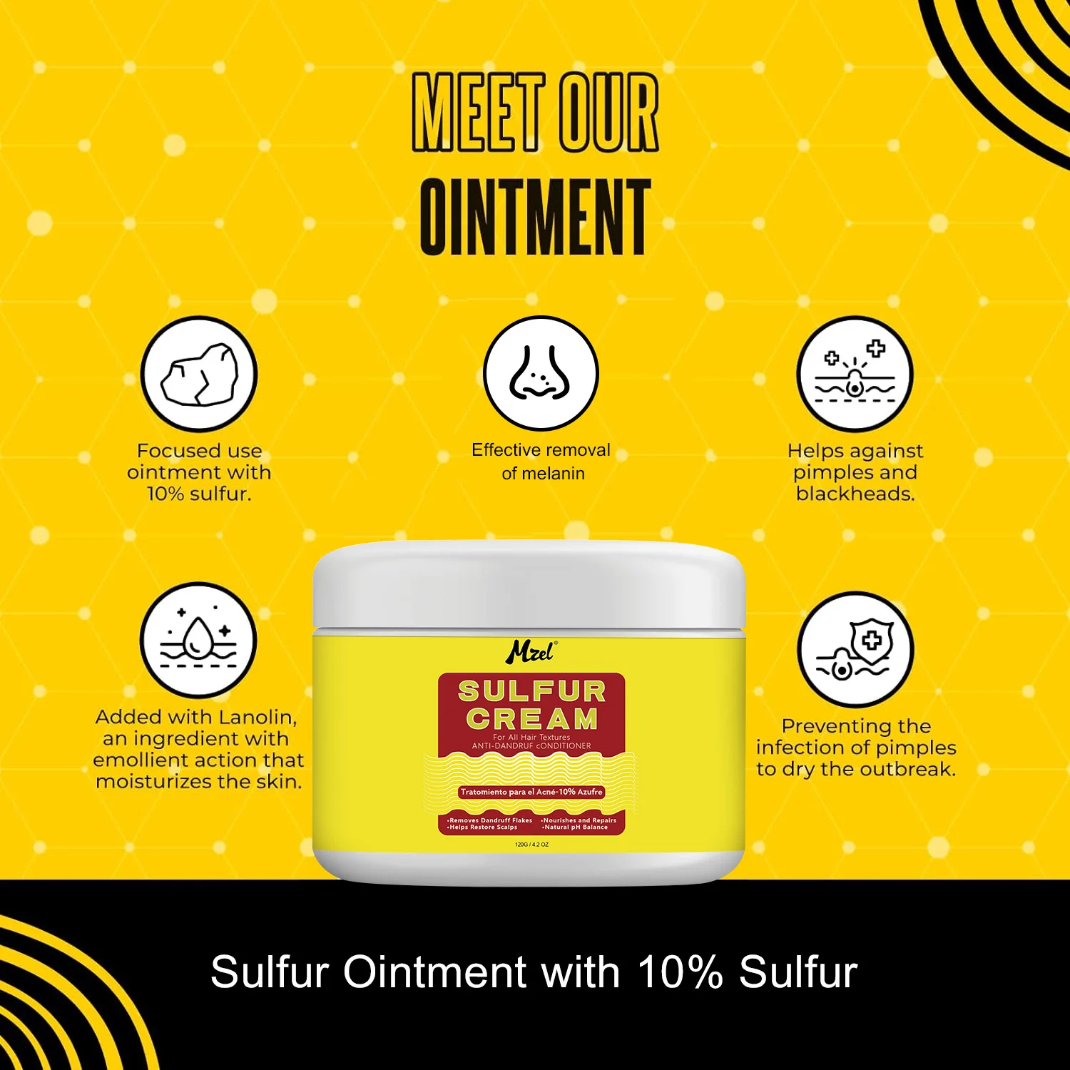 Sulfur Ointment Sulfur Based Cream With White Sulfur Acne Treatment For ...