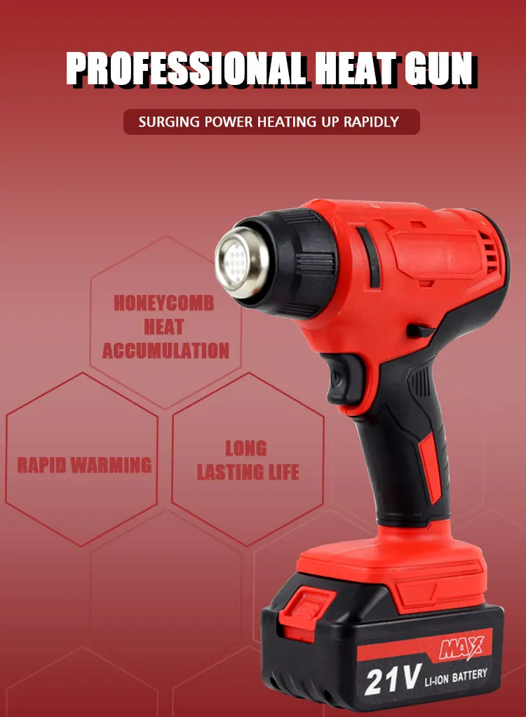 20v Lithium-ion Battery Rechargeable Cordless Heat Gun - Buy Cordless ...