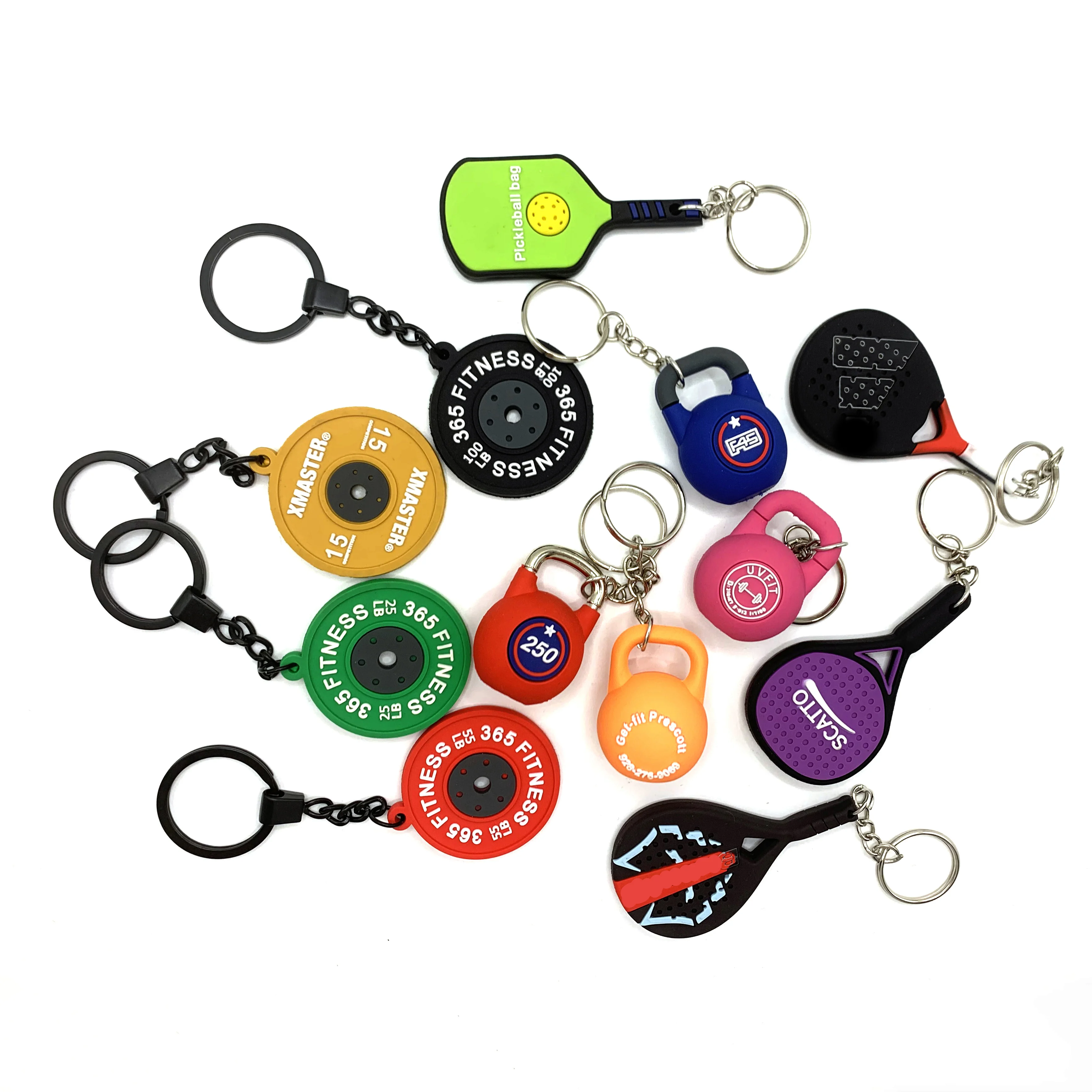 Custom Logo 3d/2d Soft Pvc Keychain Personalization Gym Kettlebell ...
