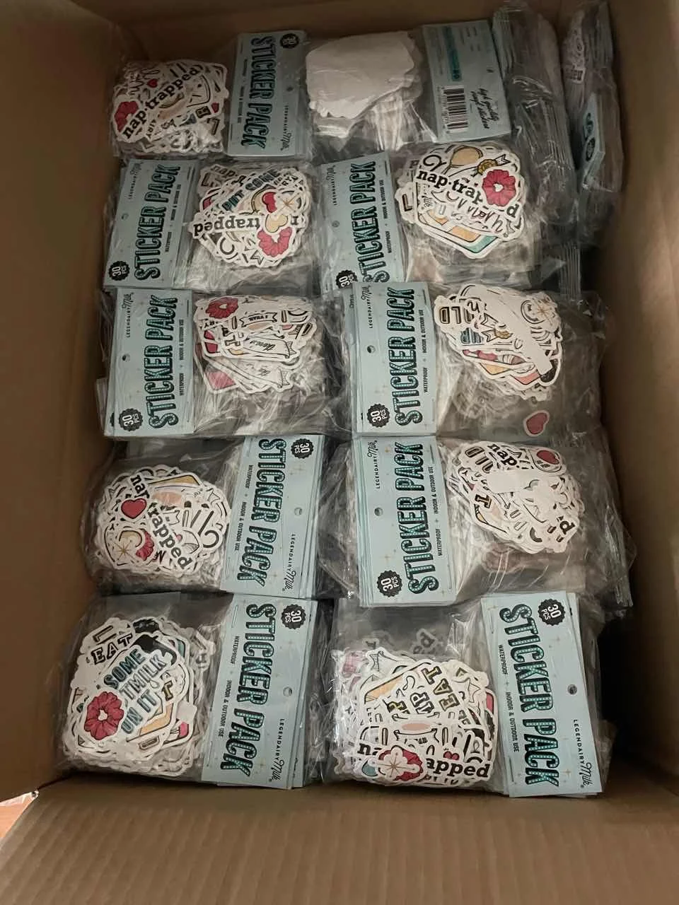 Waterproof Cartoon Sticker Packs In Opp Bag For Advertising Promotion ...