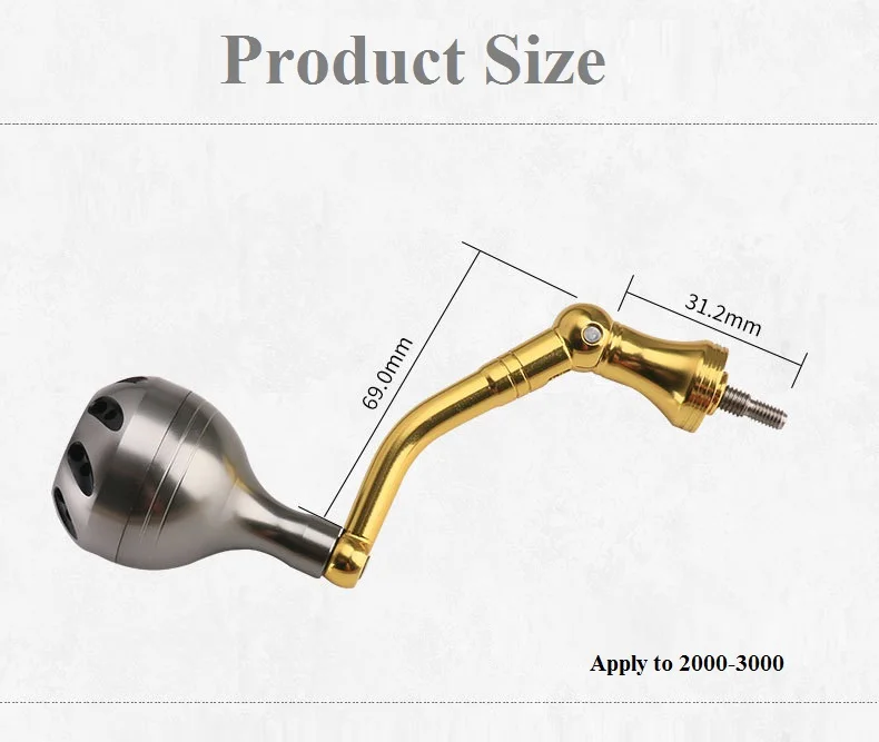 Metal Folding Fishing Reel Handle Knob Spinning Reel Crank Handle Left ...