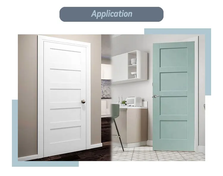 White Primed 2 Panel Prehung Shaker Solid Core Mdf Interior Shaker Door ...