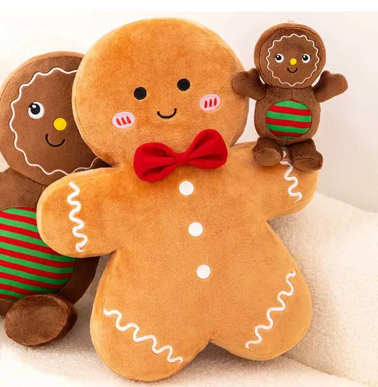 Al Cute Chocolate Gingerbread Man Plush Toy Caramel Gingerbread Man ...