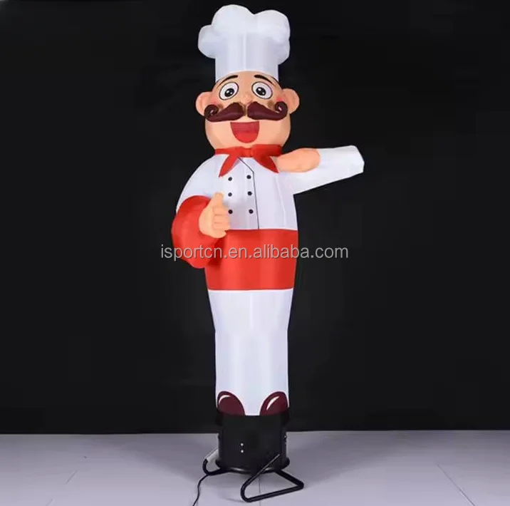 3m High Waving Hands Inflatable Chef Air Dancer For Restaurant ...