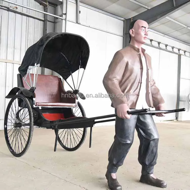 Hand Pulled Rickshaw - Classic 2-Wheel Wagon for Sale