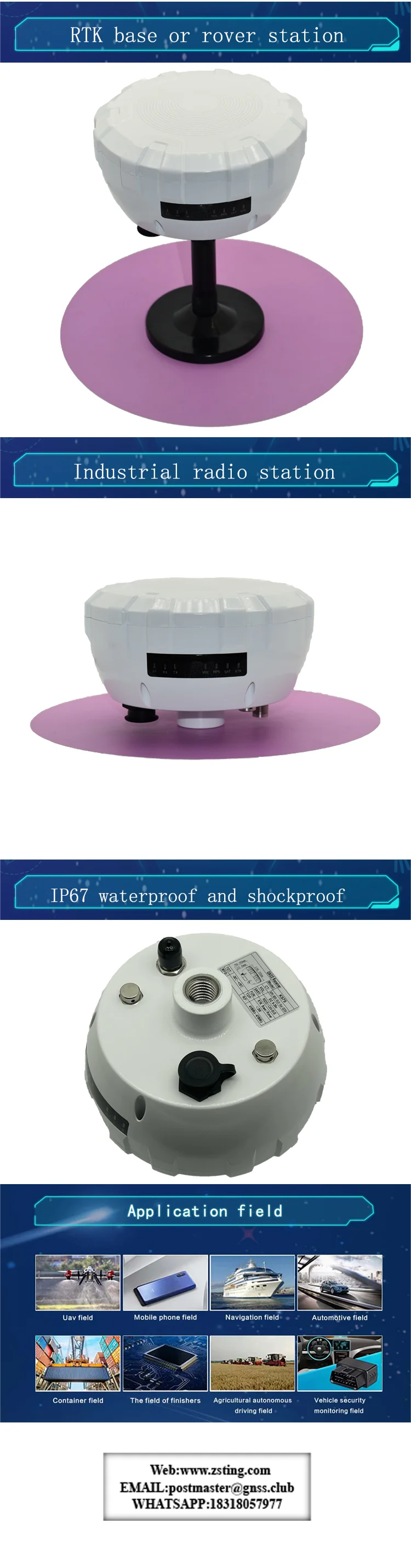 GNSS RTK Base and Rover Receiver - Precision and Reliability