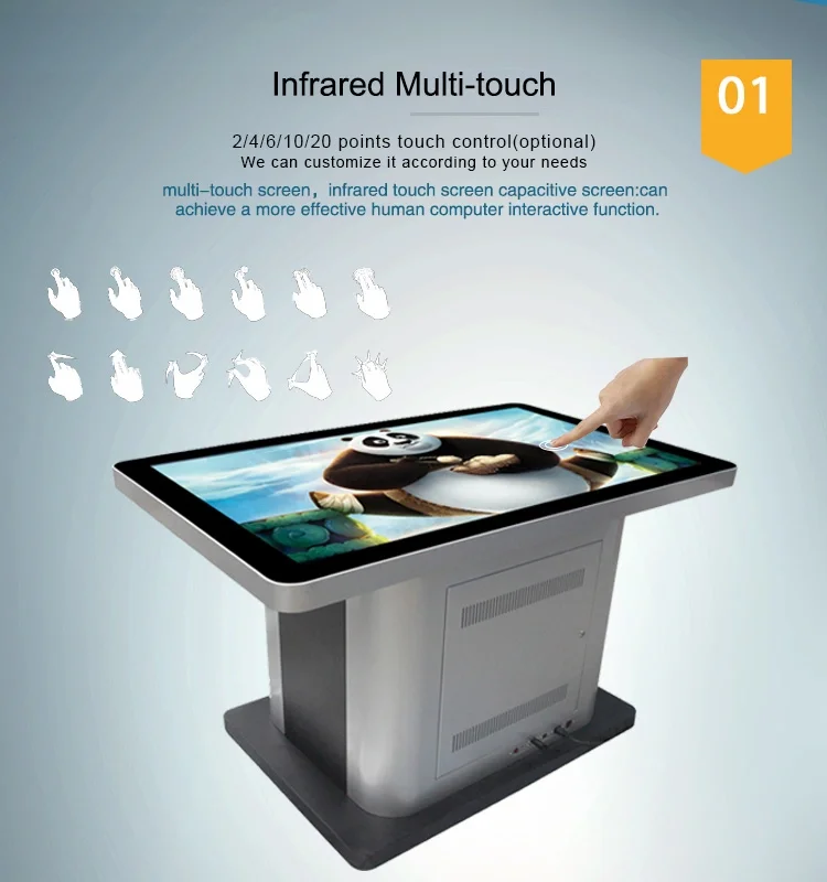 Interactive Screen Desk Smart Coffee Lcd Display Touch Table For ...