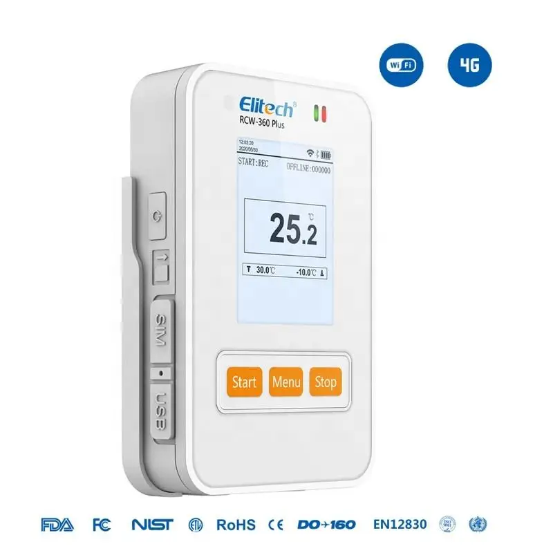 Elitech Rcw-360 Plus Real Time Temperature And Humidity Monitoring Data ...