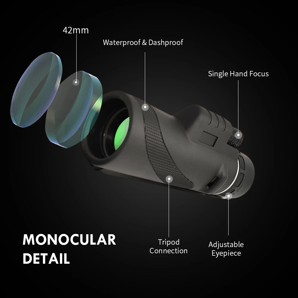 High Definition Monocular - Monocular 12x50 Fmc Bak4 For Adults Kids ...