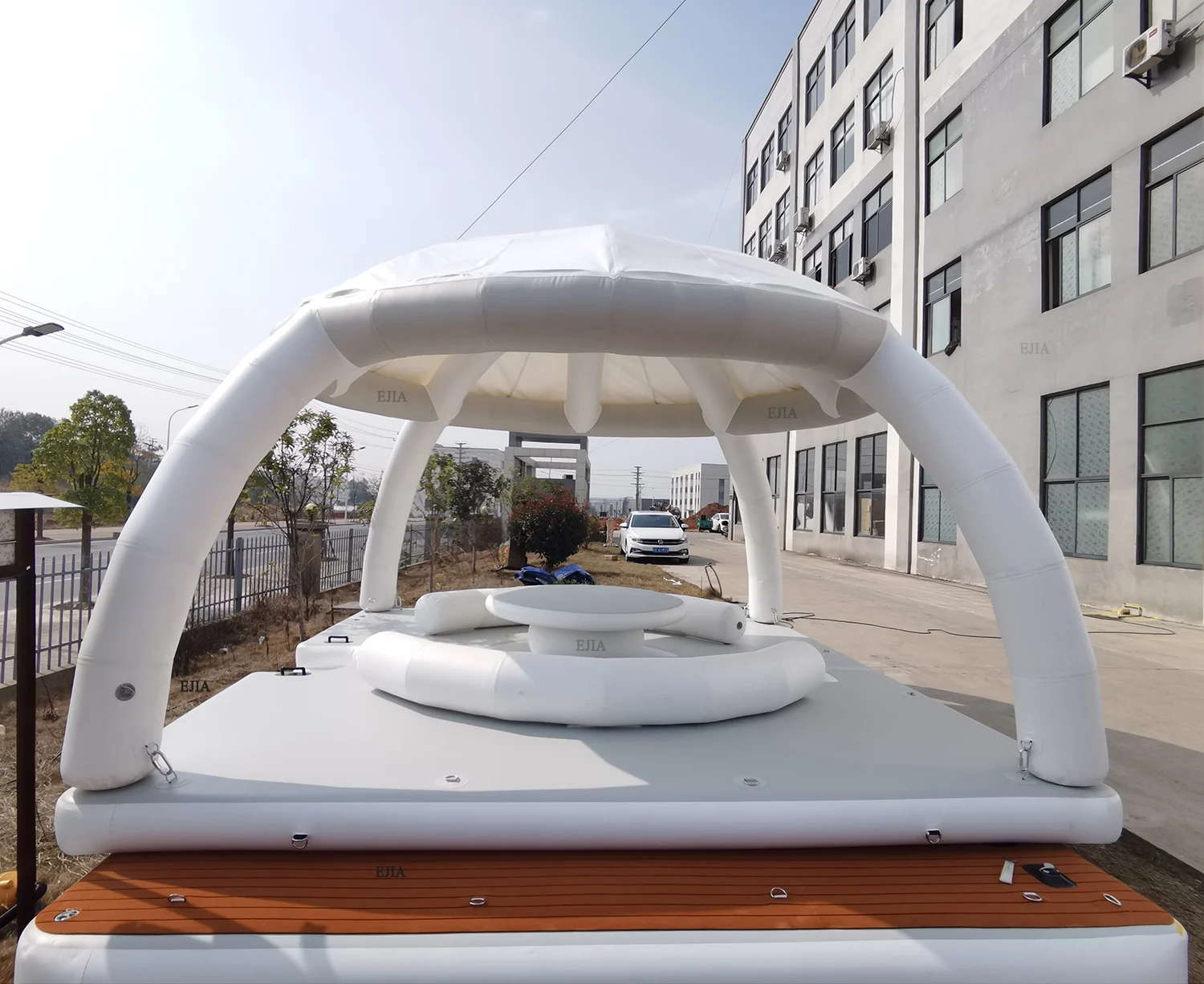 Water Recreation and Leisure Inflatable Floating Platform with Tent ...