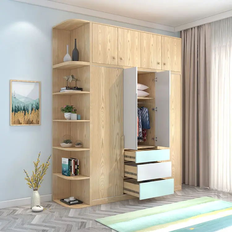 1.8m Minimalist Design Cloth Cabinet Mdf Wooden Single Door Wardrobe ...