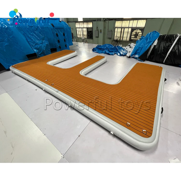 4.5x3m Drop Stitch Custom Motor Boat Jet Ski Floating Island Inflatable ...