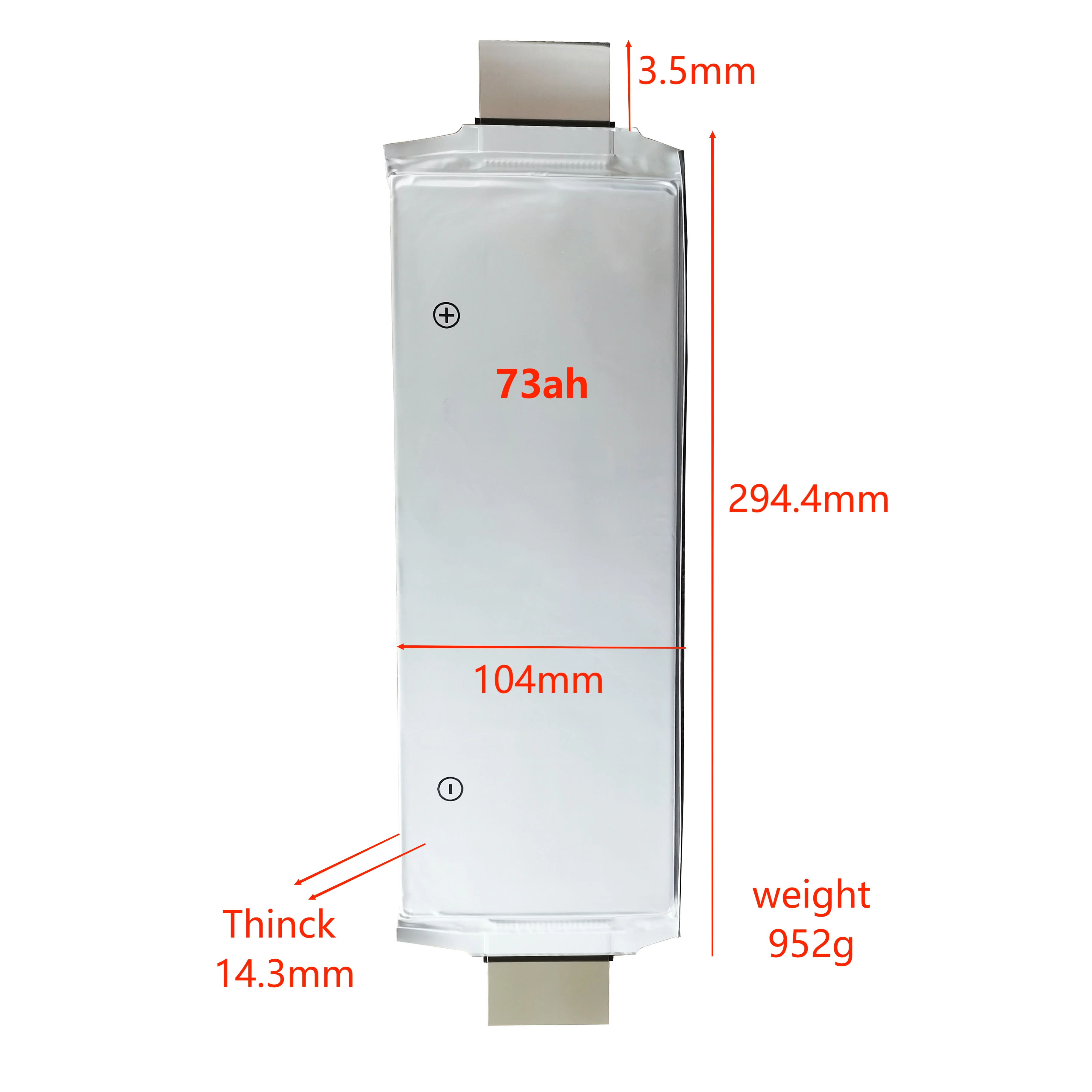 SK Rechargeable Polymer Lithium Lon Battery 3.7v 87.5ah Pouch Cell for ...