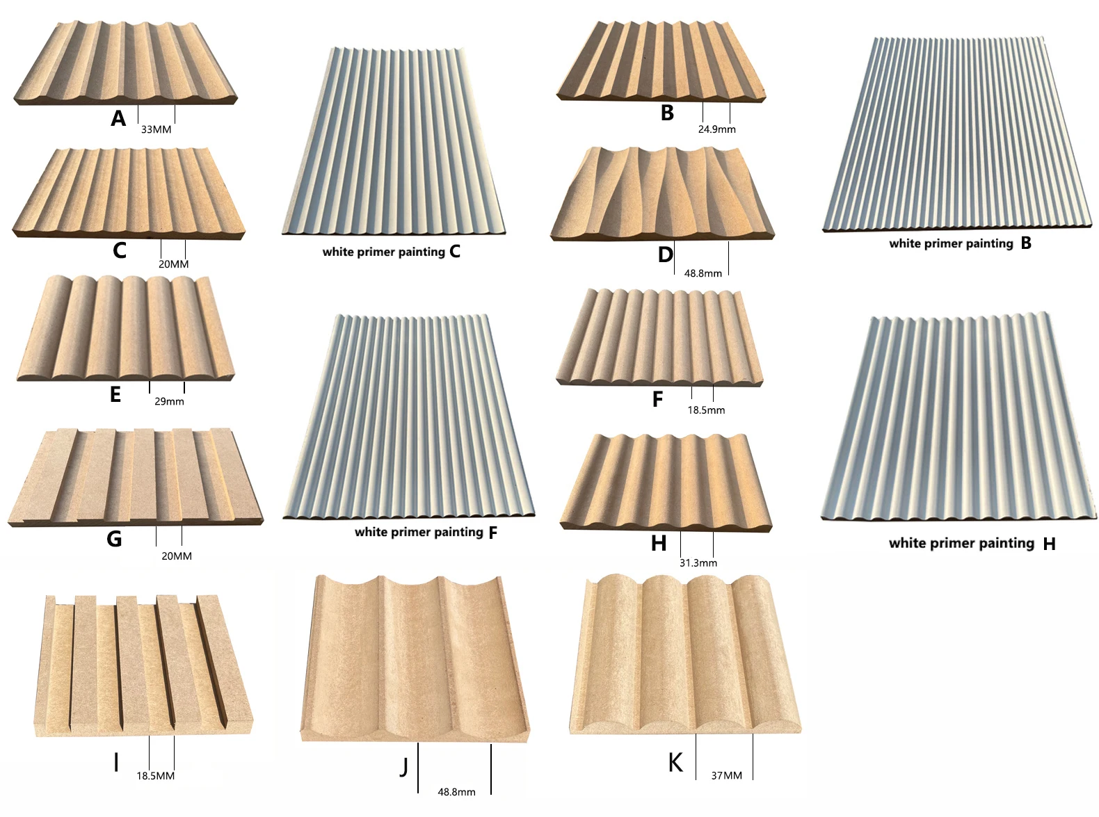 MDF HMR Board Waterproof Hot Sale 4 8ft Grooved Slotted MDF Aluminum Panels 12mm 15mm 18mm Cheap ...