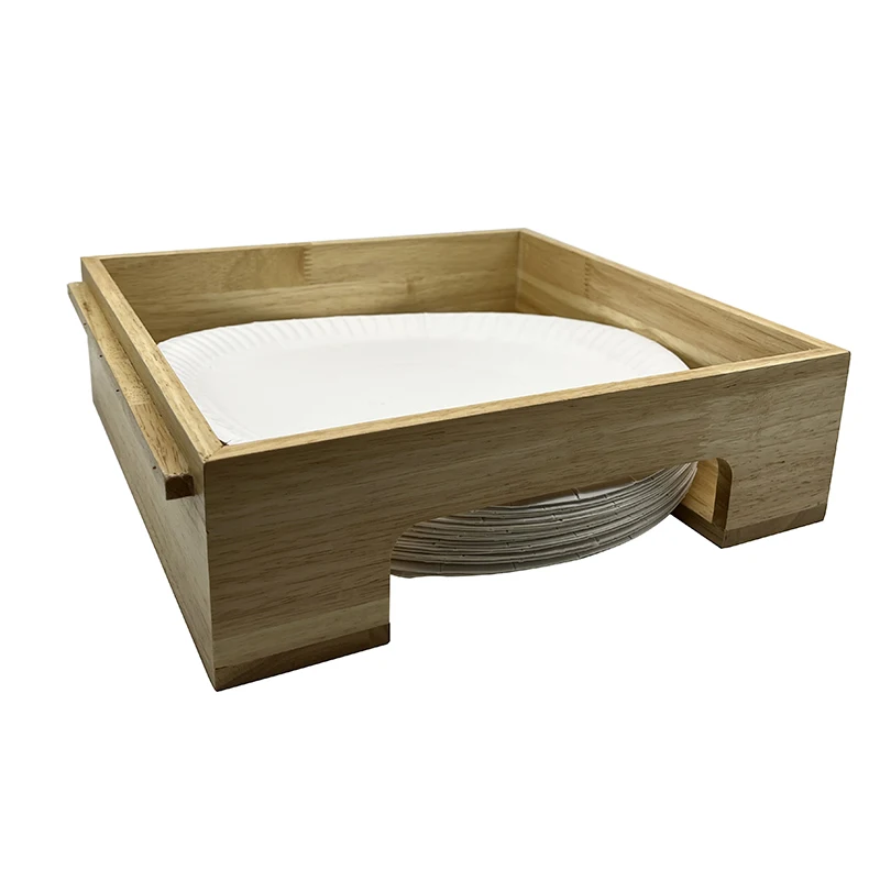 Wooden Plates Holder Kitchen Counter Vertical Plate Dipensers Holders ...