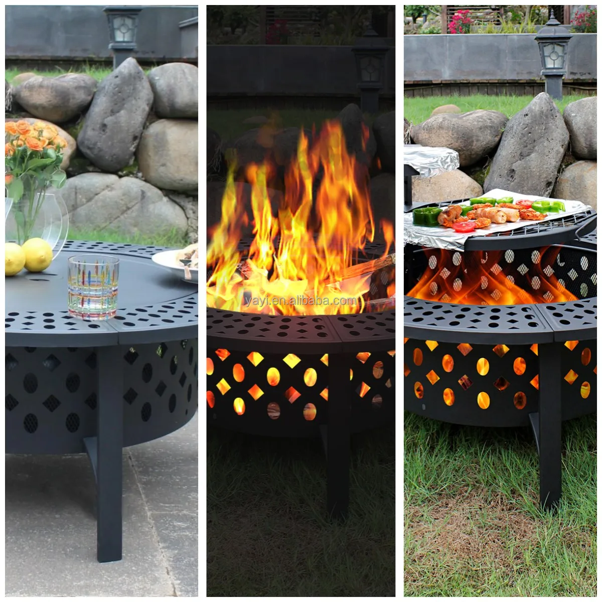 Wholesale High Standard Eco-Friendly Wood Bbq Bowl 36 Inch Fire Pit ...