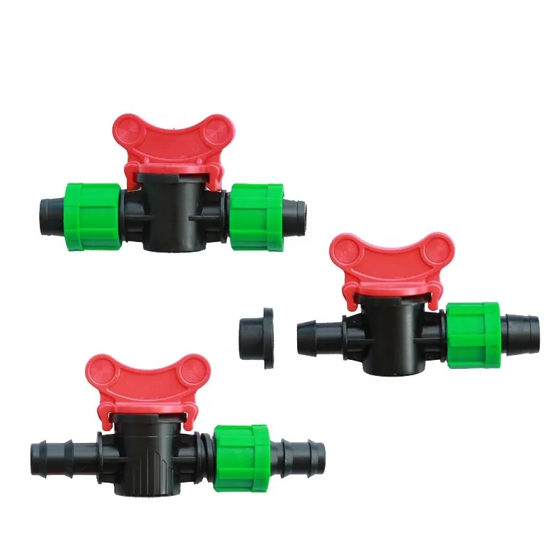 Easy Connect Plastic Drip Irrigation Tape Pipe Hose Fitting Valve Connector