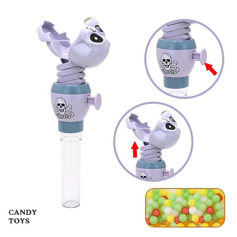Telescopic Spring Manipulator Ghost Head Toy Candy Novelty