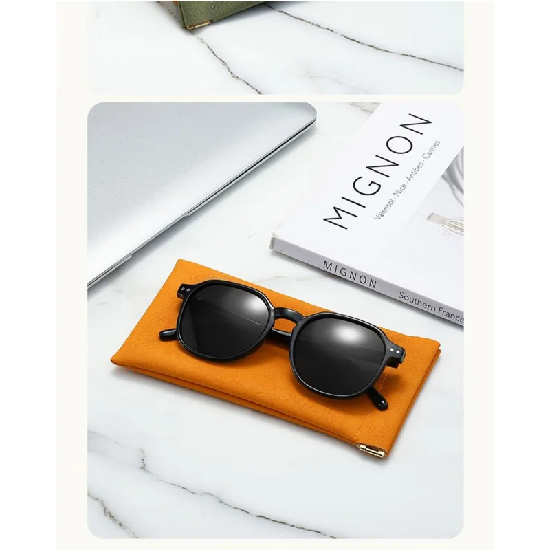 Portable PU Leather Sunglasses Pouch Bag & Mobile Phone Wallet - OEM