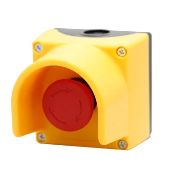 Waterproof Emergency Stop Switch Control Box Red Sign Mushroom Push ...