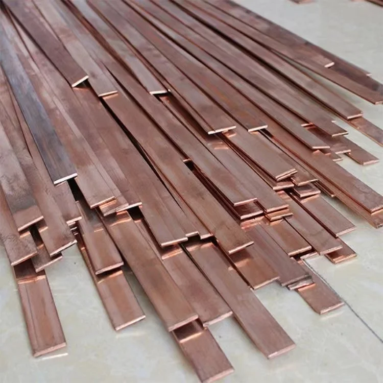Pure Copper Bar 2-60mm Flat Copper Busbar Customizable Bending Cutting ...