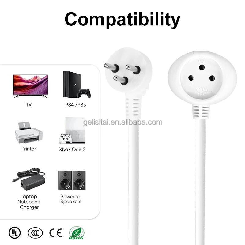 2023 New 3 Pin Israel Extension Cords 3M High Quality Factory Price ...