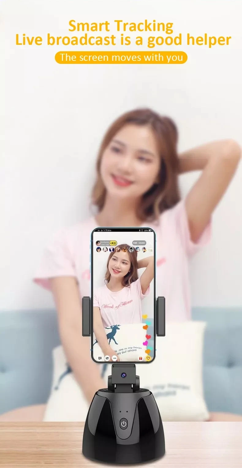 Selfie Stick 360 Rotation Holder Robot Cameraman Auto Face Object Tracking Phone Holder With ...