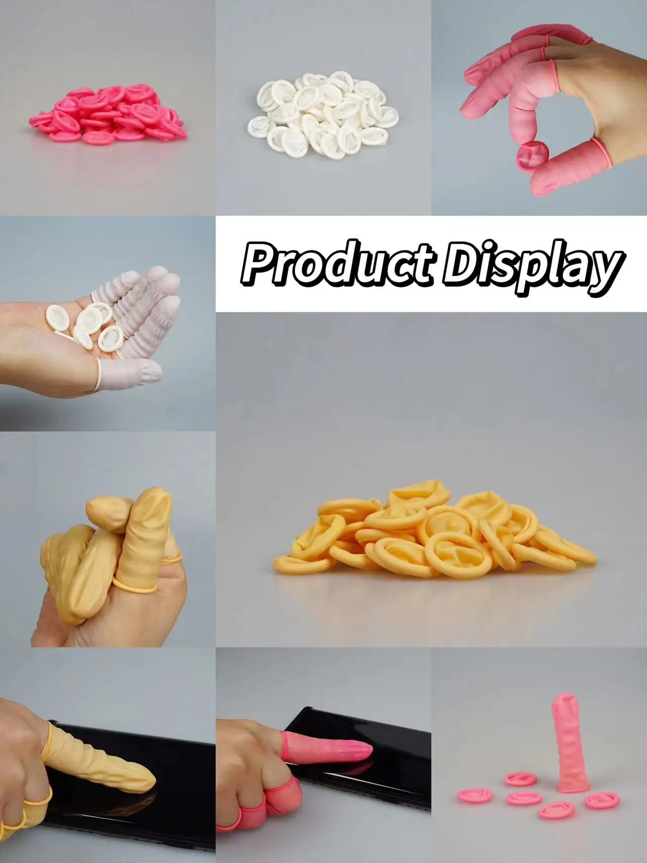 Powder-free Cleanroom Latex Cutting Finger Sleeve/cots Latex Finger Cot ...