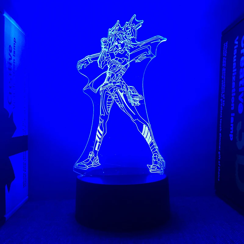 Valorant Figure Neon 3d Led Lamp For Bedroom Custom Game Hero Acrylic ...