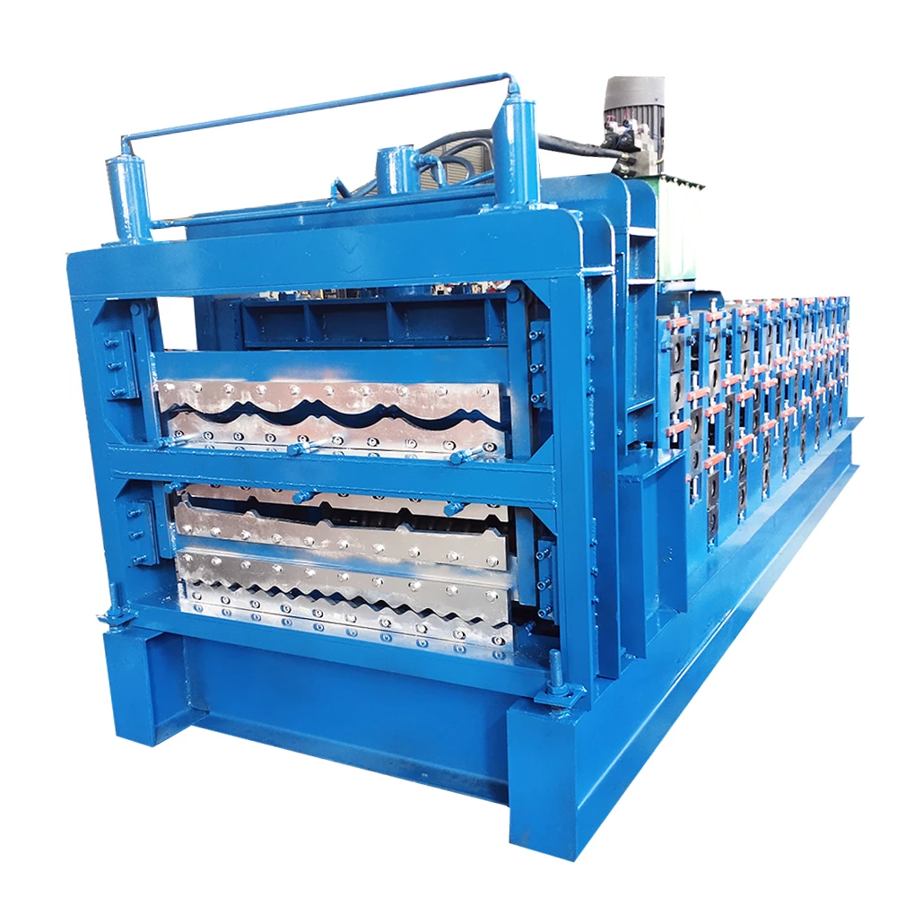 Triple Layer 3 Layer Sheet Metal Roof Profile Roll Forming Machine ...