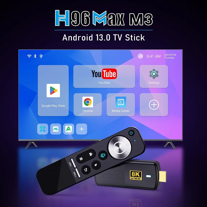 Original H96 Max M3 Android 13,0 TV Stick RK3528 WIFI 6 Control remoto por Voz 4K Fire TV stick ...