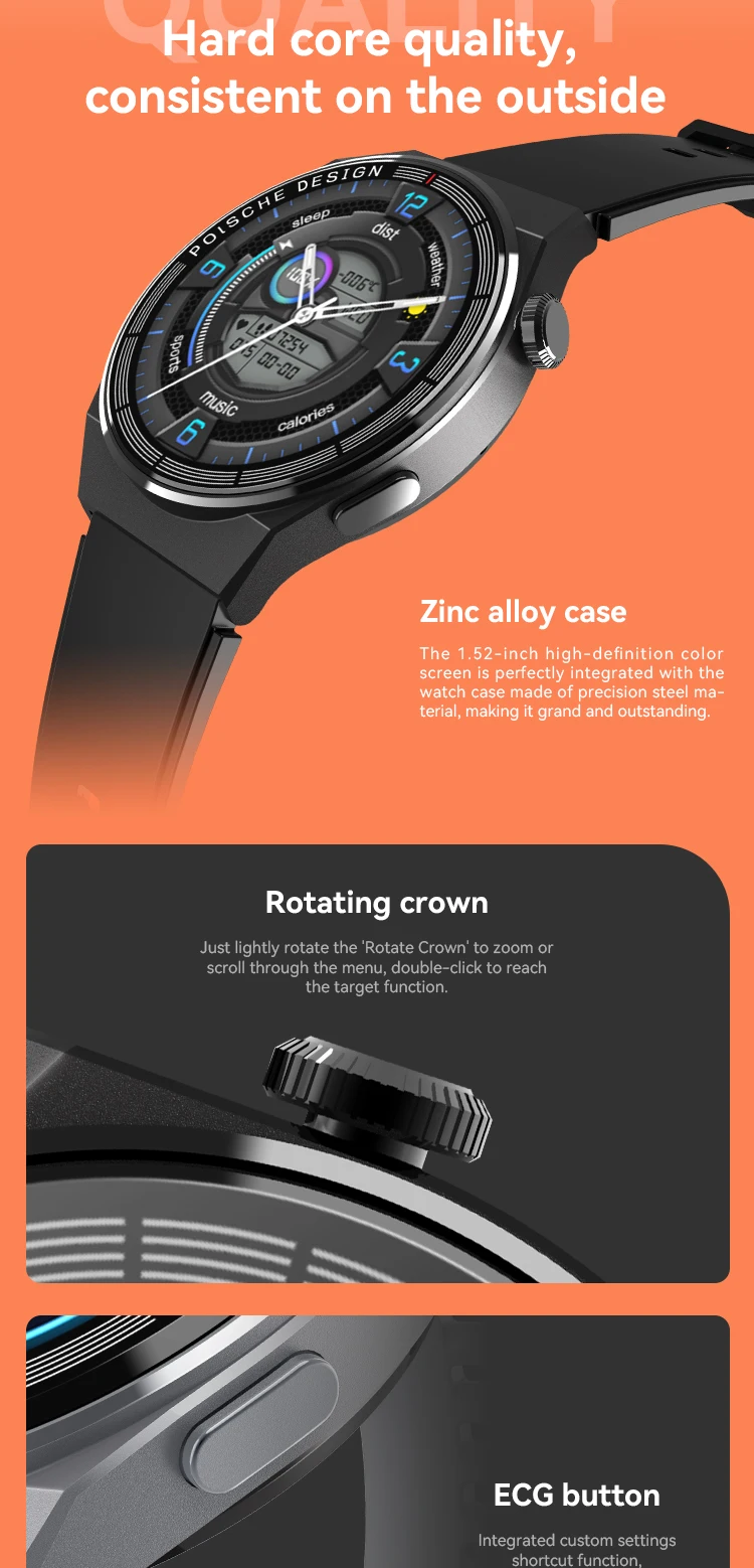 2023 New Amax 3 Max 1.52 Inch Tft Nfc Ip67 Waterproof Wireless Charging ...