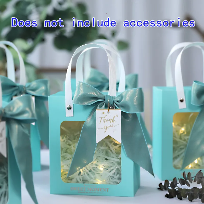 Open Window Transparent Kraft Paper Hand Bags Souvenirs Gift Tote Bag ...