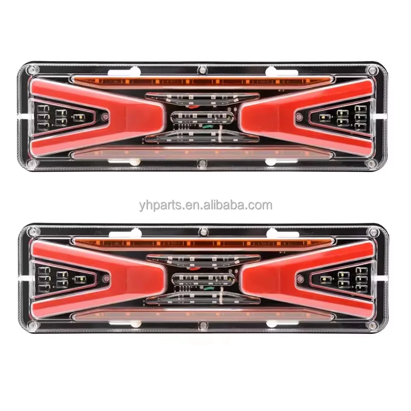 12V 24V Dynamic LED Truck Tail Light Flowing Turn Signal Rear Brake ...