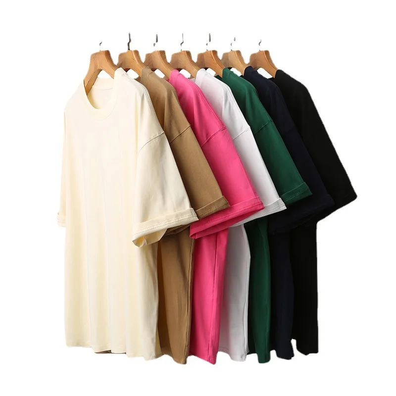 Plain Blank Puff Printing 100% Cotton O-Neck Loose Fit Breathable White ...