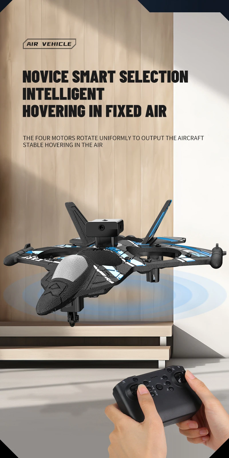 Aijh 2.4G RC Airplane - EPP Foam Ucak with Obstacle Avoidance