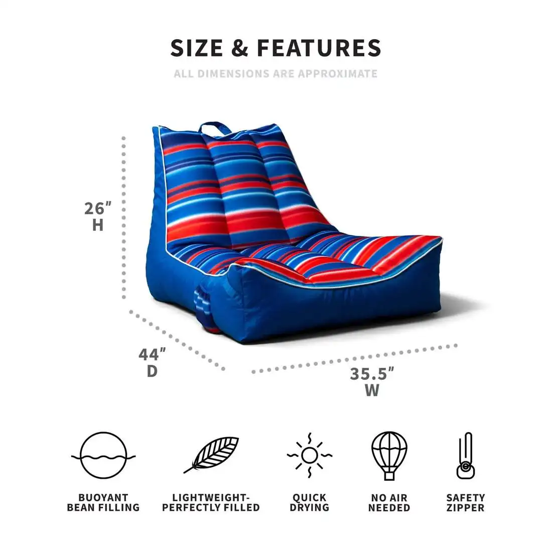 Pool Floating Outdoor Bean Bags Chair Water Entertainment| Alibaba.com