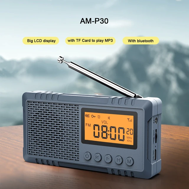 Portable Radio FM Stereo AM/FM Radio Mini Stereo Rechargeable