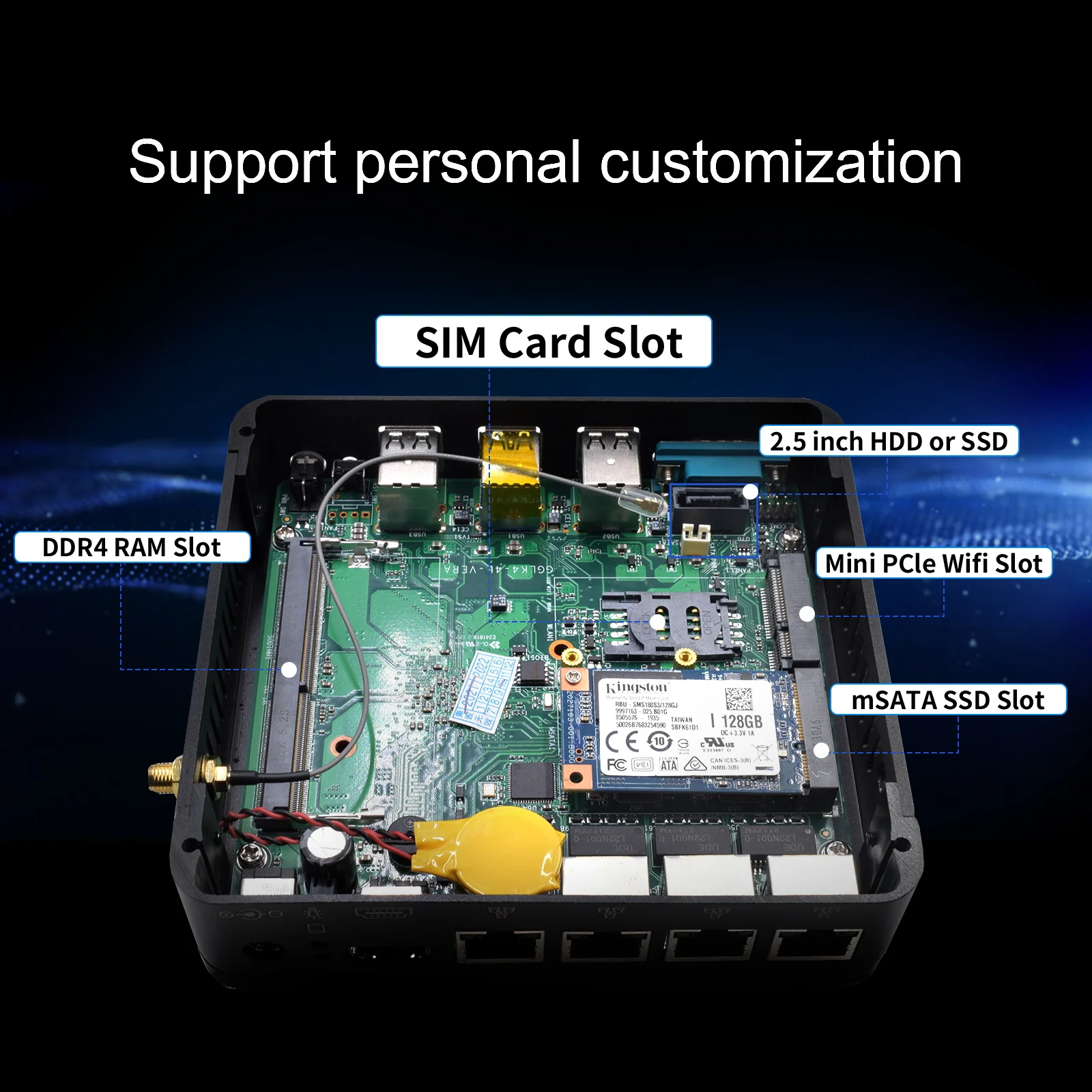 Oem Firewall Computer J4215 Single Channels 4 Lan Desktop 4k Display 6 ...