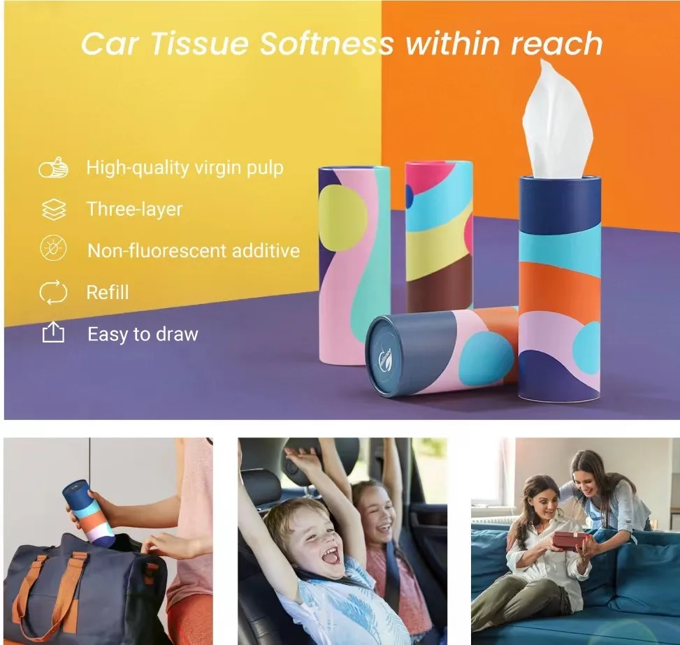 Great Selling Cylinder Tissue Boxes Creative Custom Logo Advertisement ...