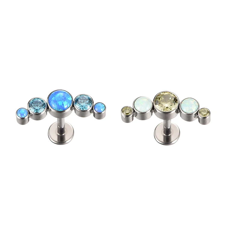 Fuxuan ASTM F136 Titanium Cluster Labret Ear Piercing Implant Grade ...