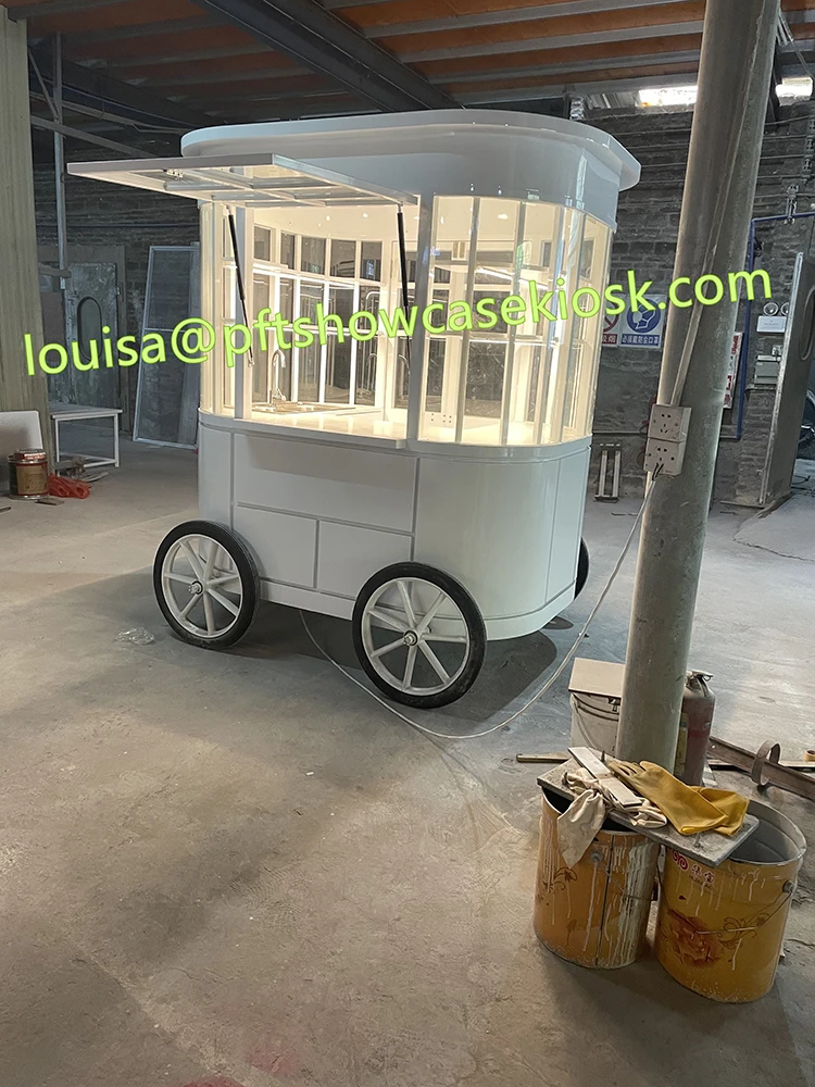 Customizable Outdoor Bubble Tea Kiosk & Boba Juice Cart - Oem/odm